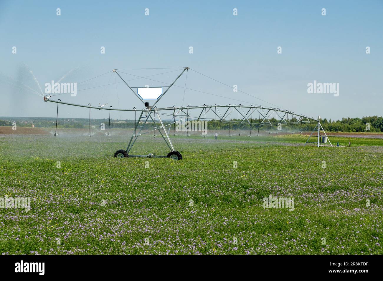 Center pivot crop irrigation or irrigating system for farm management ...