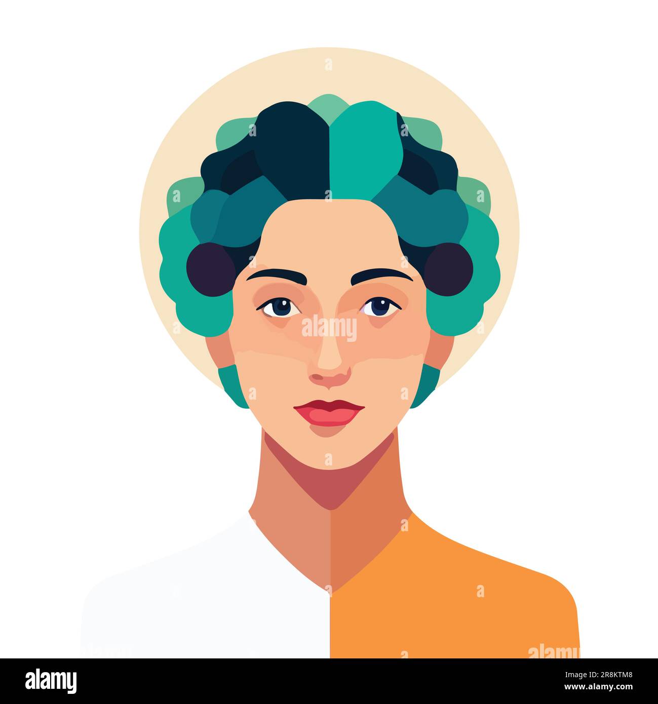 Avatar woman girl, mental ai help and assistant. Vector illustration ... Avatar woman girl, mental ai help and assistant. Vector illustration ...