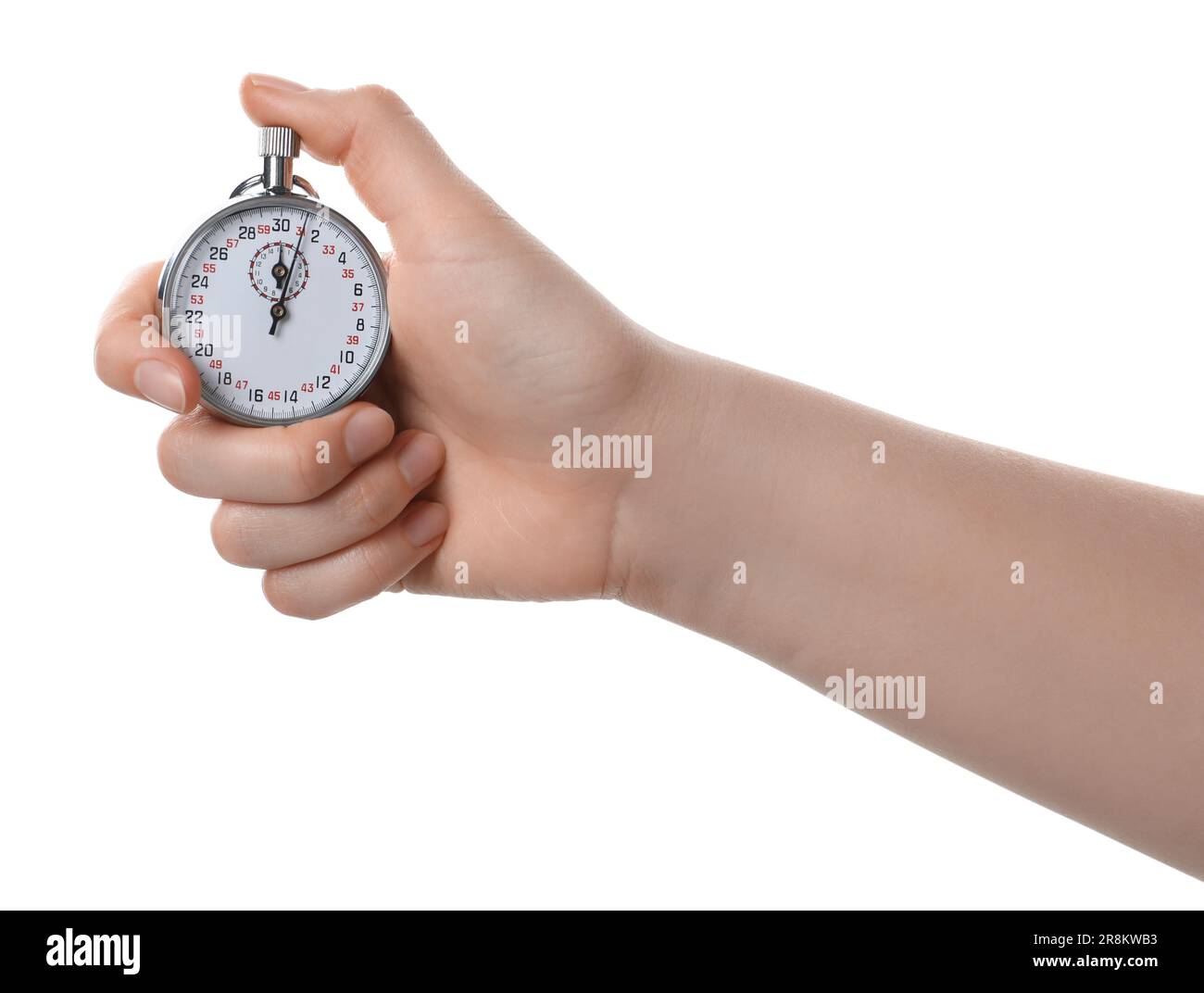 Woman stop watch Cut Out Stock Images & Pictures - Alamy