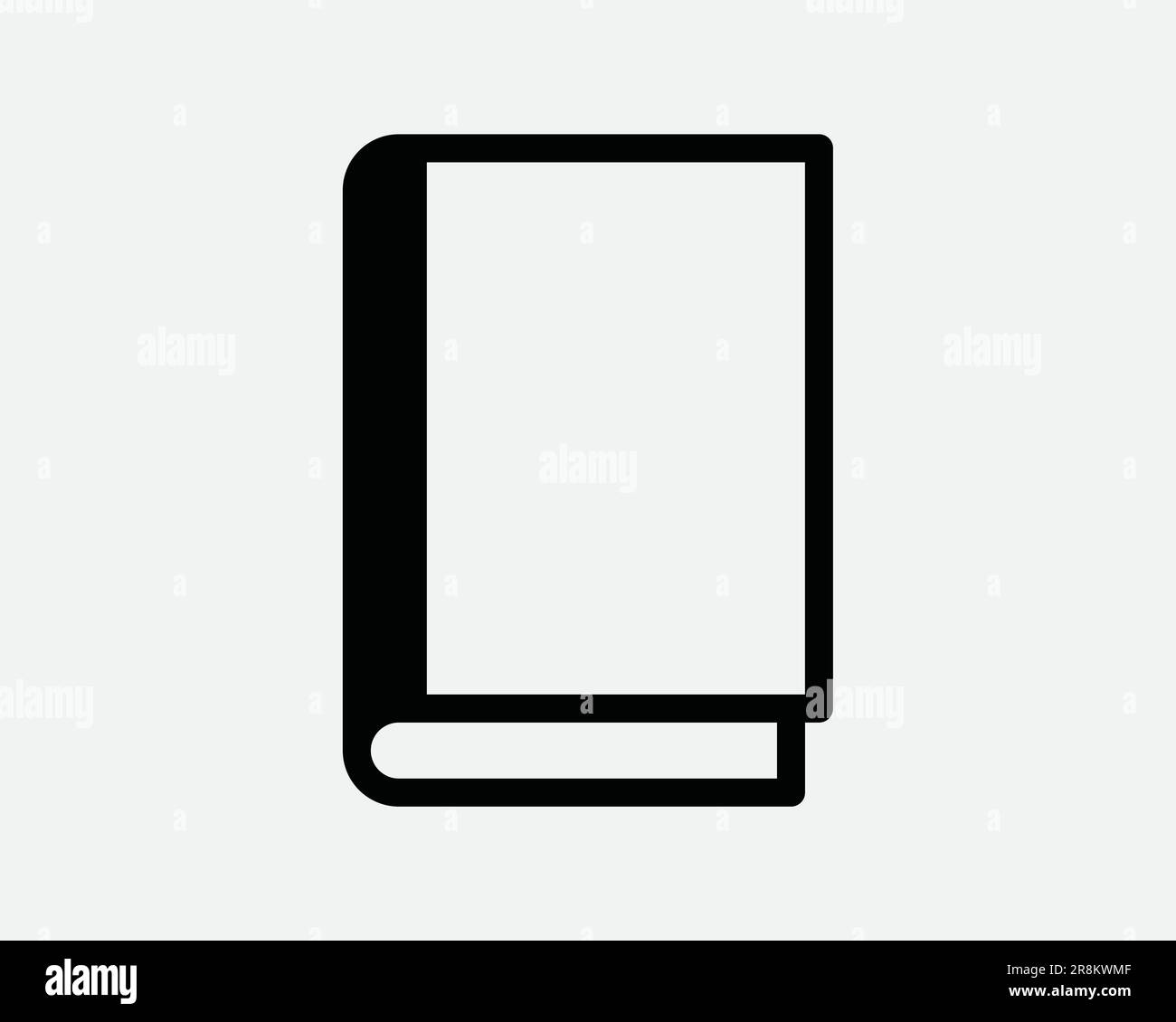 Book Icon. Hardcover Education Literature Dictionary Library Bible Diary. Black White Outline ...
