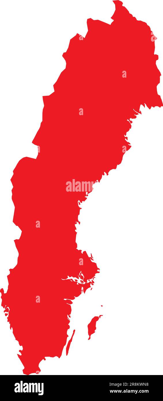 RED CMYK color map of SWEDEN Stock Vector Image & Art - Alamy