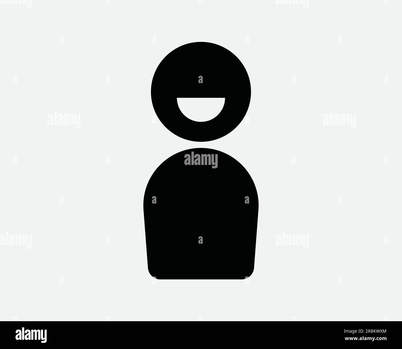 Laughing Man Icon. Male Stick Figure Boy Character Happy Joyful Funny ...