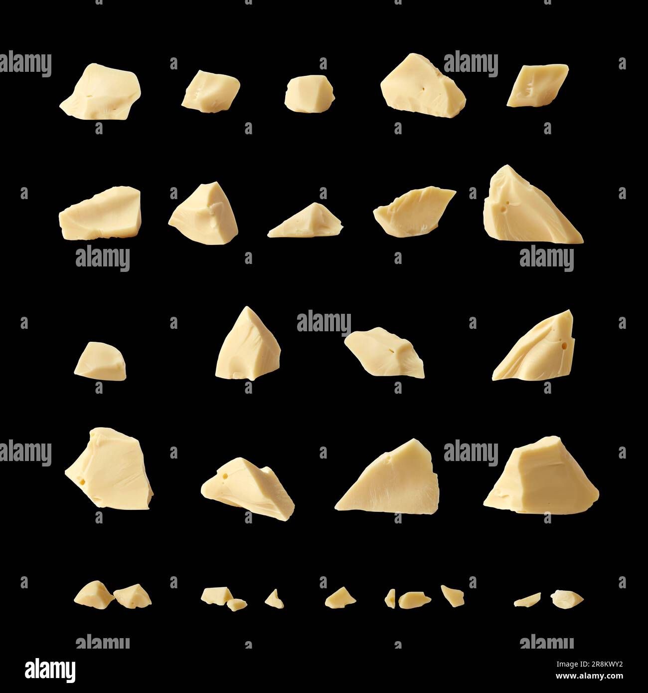 Collection of white chocolate chunks Stock Photo - Alamy