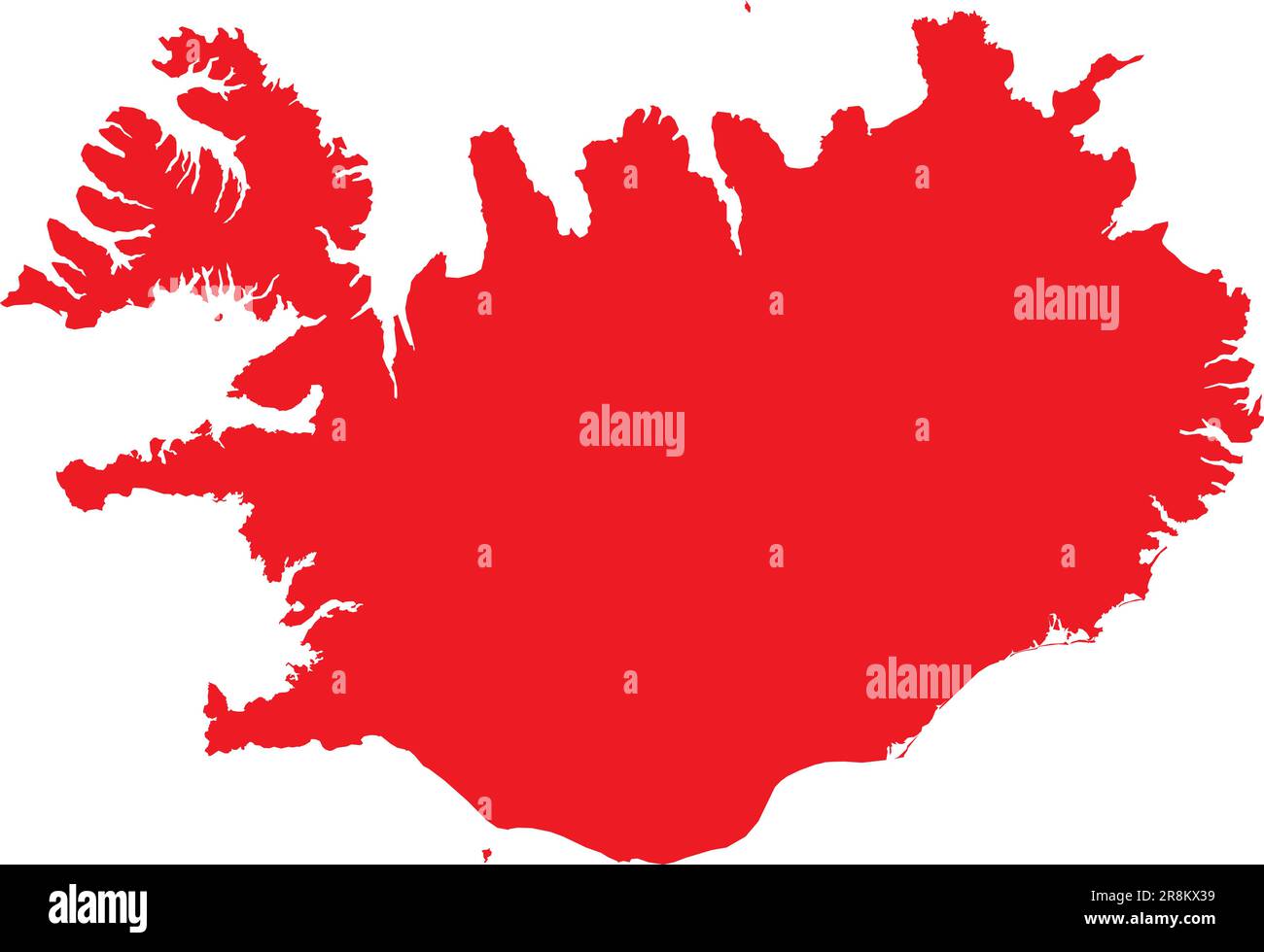 RED CMYK color map of ICELAND Stock Vector Image & Art - Alamy