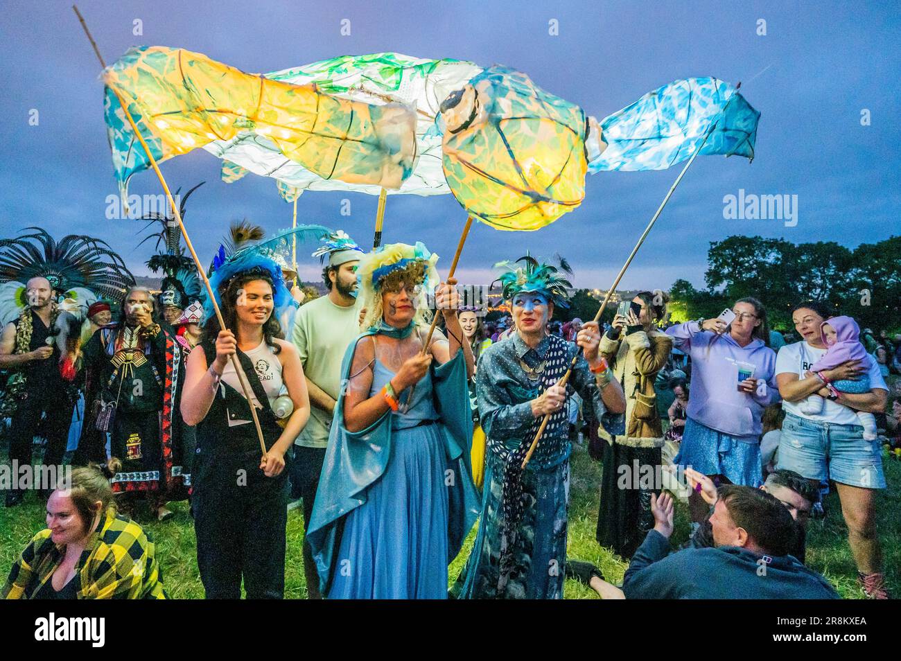Glastonbury, UK. 21st June, 2023. The earth based pagan opening ...