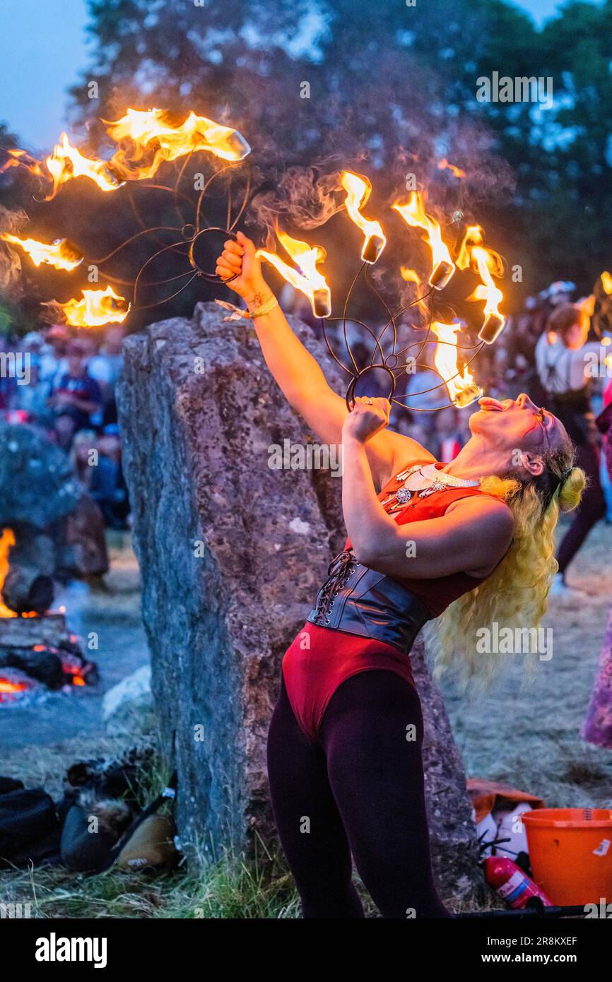 Glastonbury, UK. 21st June, 2023. The earth based pagan opening ...
