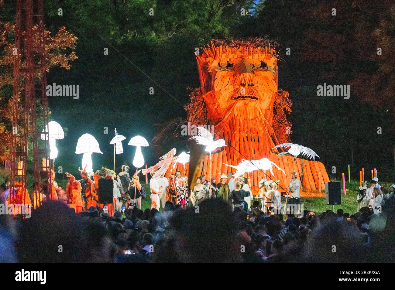 Glastonbury, UK. 21st June, 2023. The earth based pagan opening ...