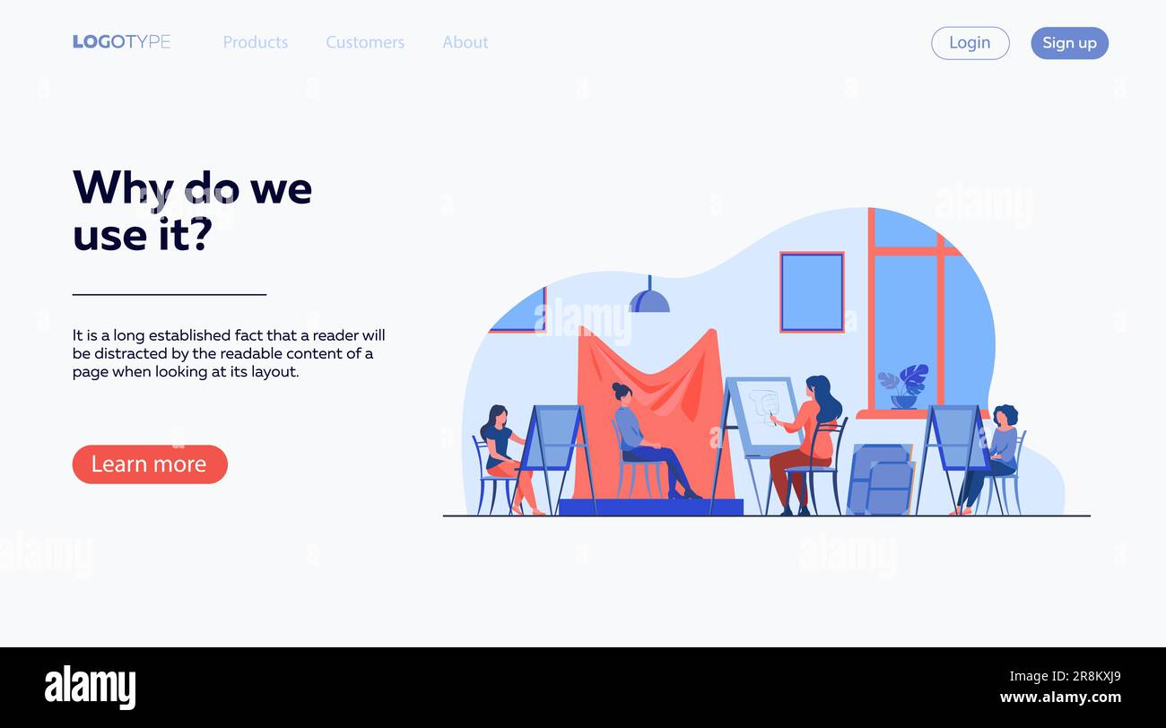 Model posing for art workshop Stock Vector Image & Art - Alamy