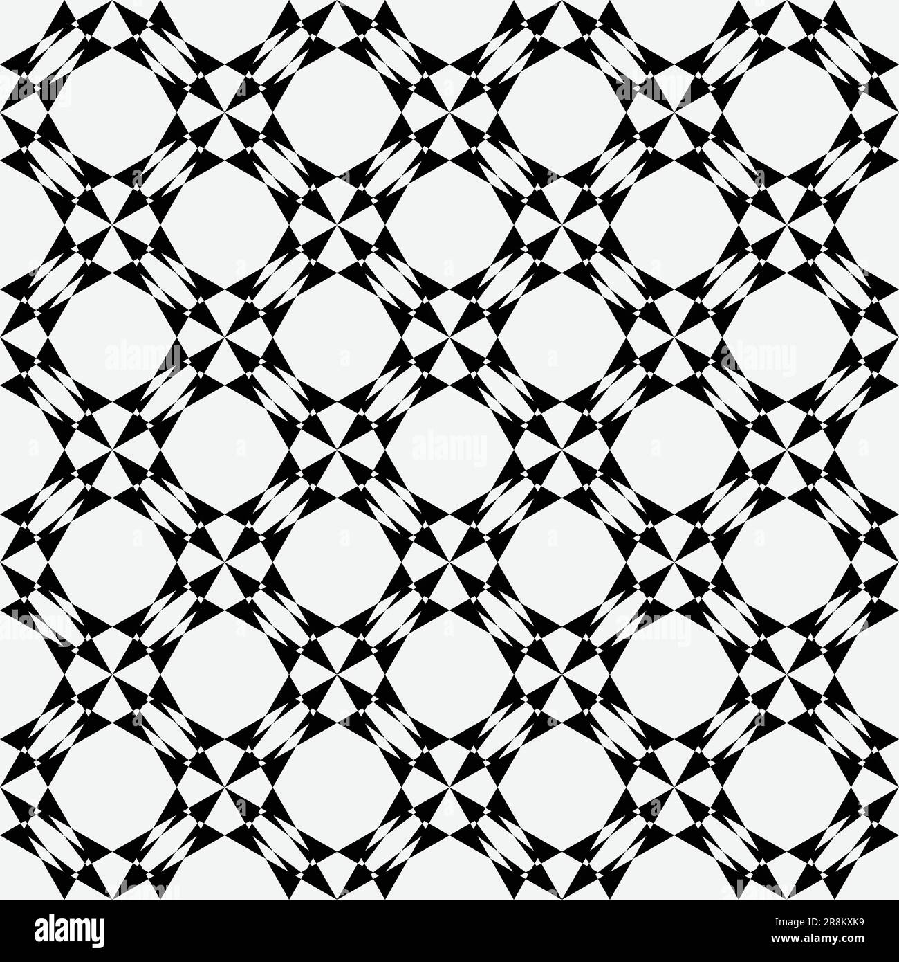 Abstract op art seamless pattern. Decorative black and white optical ...
