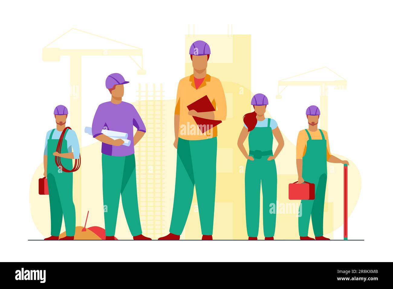 Engineering architecture team working Stock Vector Images - Alamy