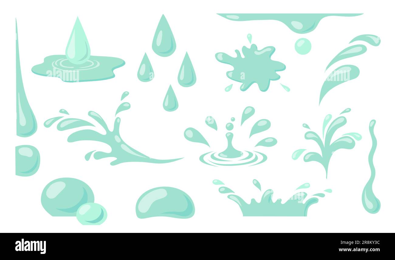 Water splash shapes set Stock Vector Image & Art - Alamy