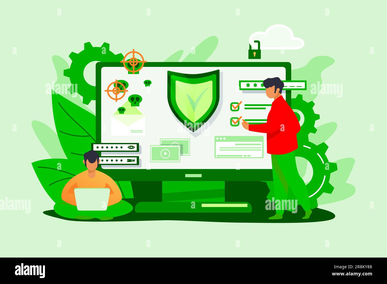 Web security defence Stock Vector Images - Alamy