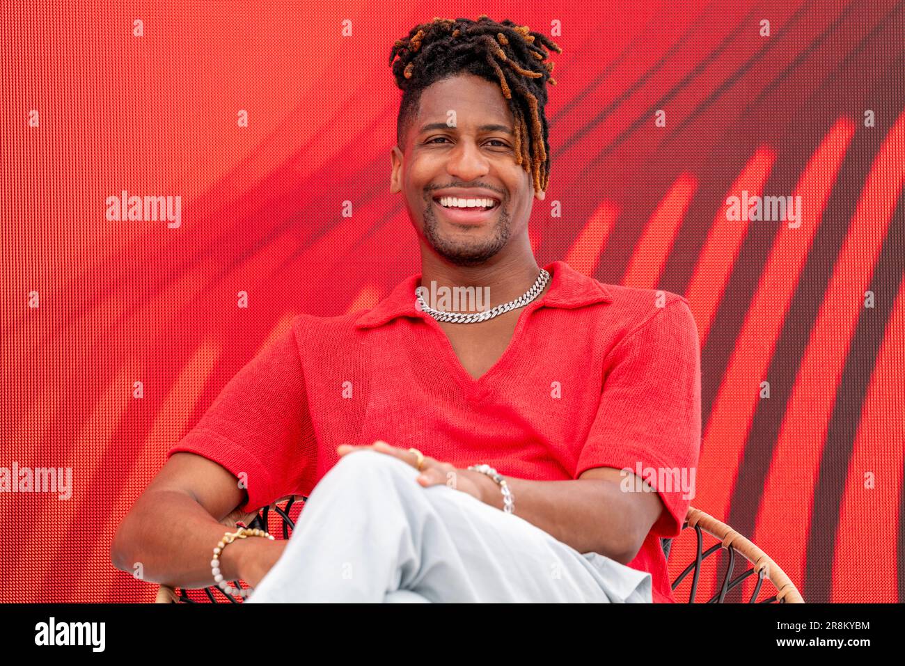 Cannes, France - June 21 2023: Jon Batiste (artist musicians) attended on stage during the Hear ...