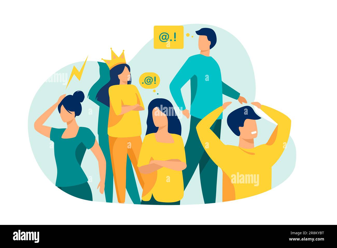 Group of people with problem behavior Stock Vector Image & Art - Alamy