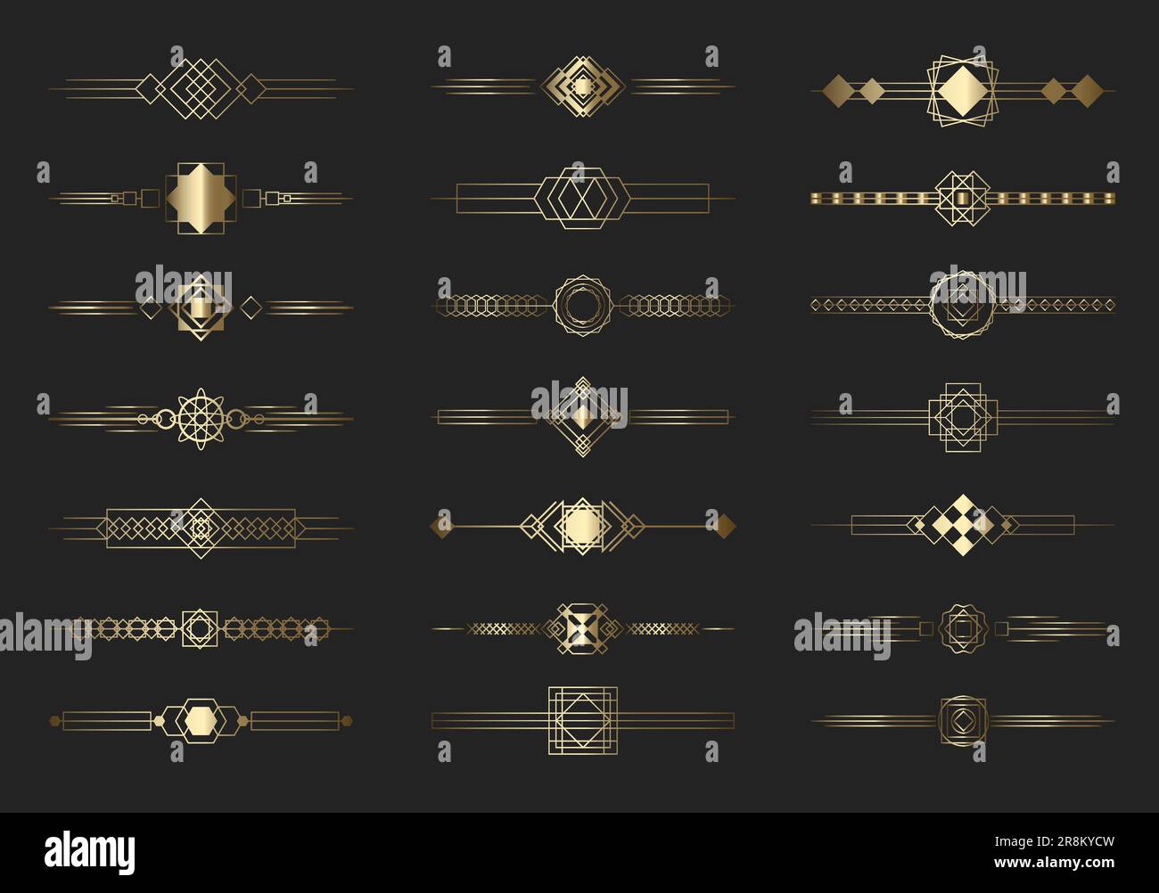 Modern golden divider lines set Stock Vector Image & Art - Alamy