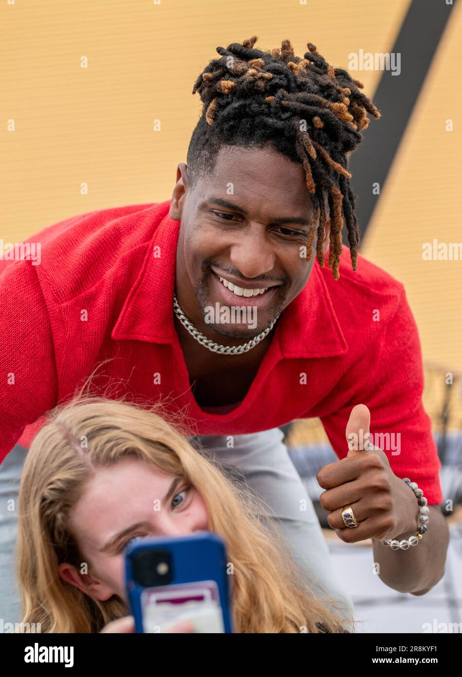 Cannes, France - June 21 2023: Jon Batiste (artist musicians) attended ...
