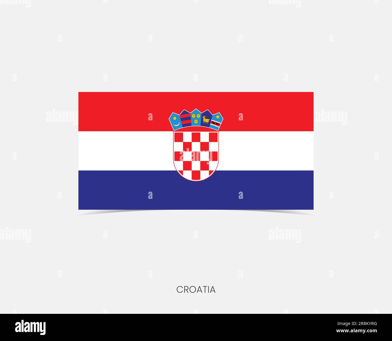 Croatia country map flag shadow hi-res stock photography and images - Alamy