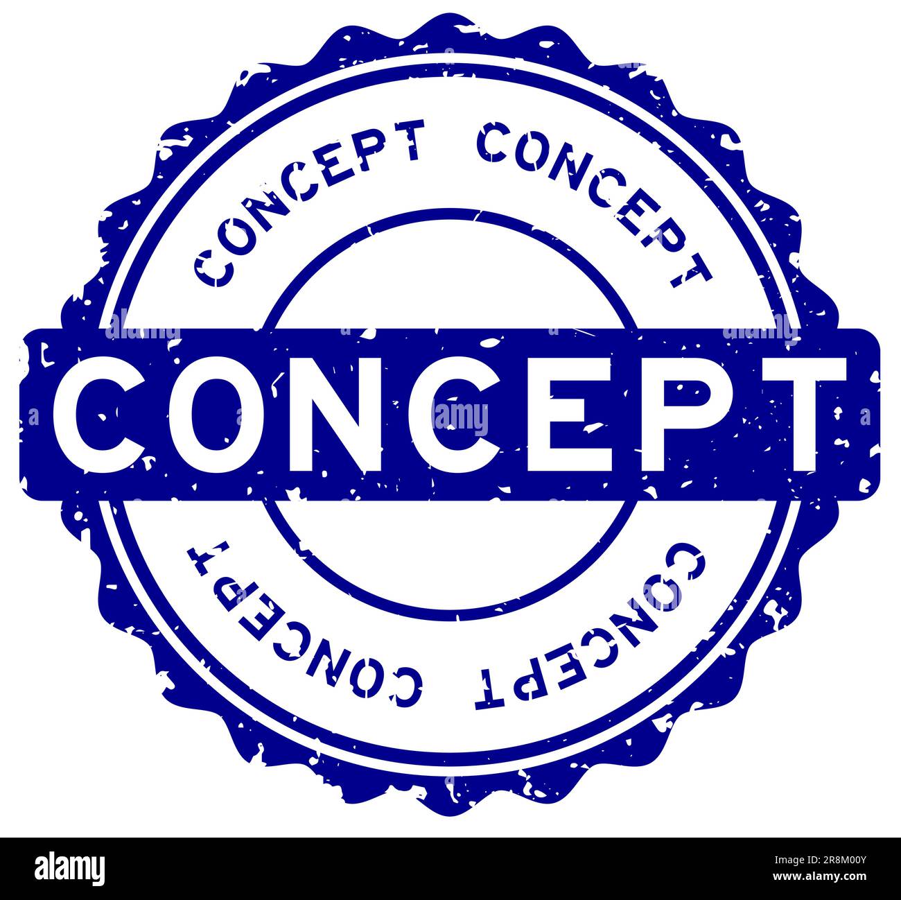 Grunge blue concept word round rubber seal stamp on white background Stock Vector Image & Art ...