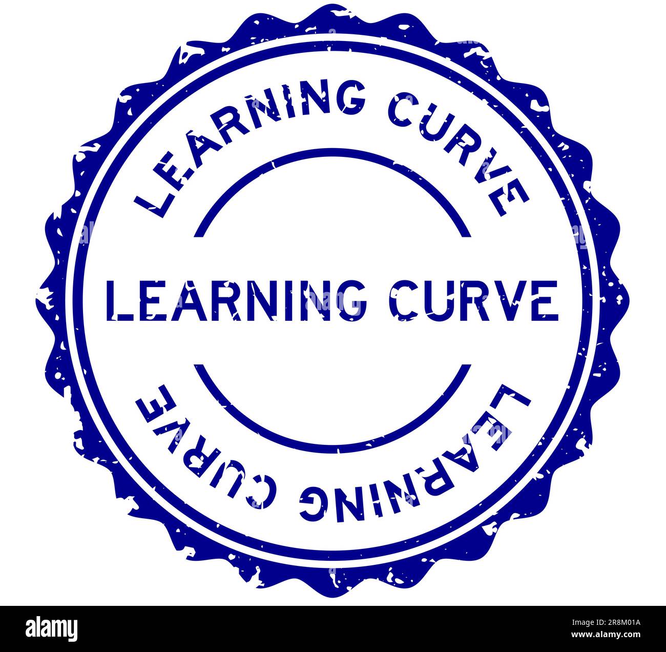 Grunge blue learning curve word round rubber seal stamp on white background Stock Vector Image ...