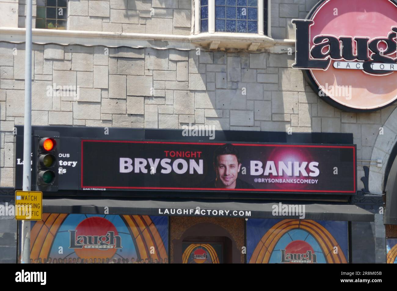 Los Angeles, California, USA 21st June 2023 Bryson Banks Marquee Billboard on June 21, 2023 in ...