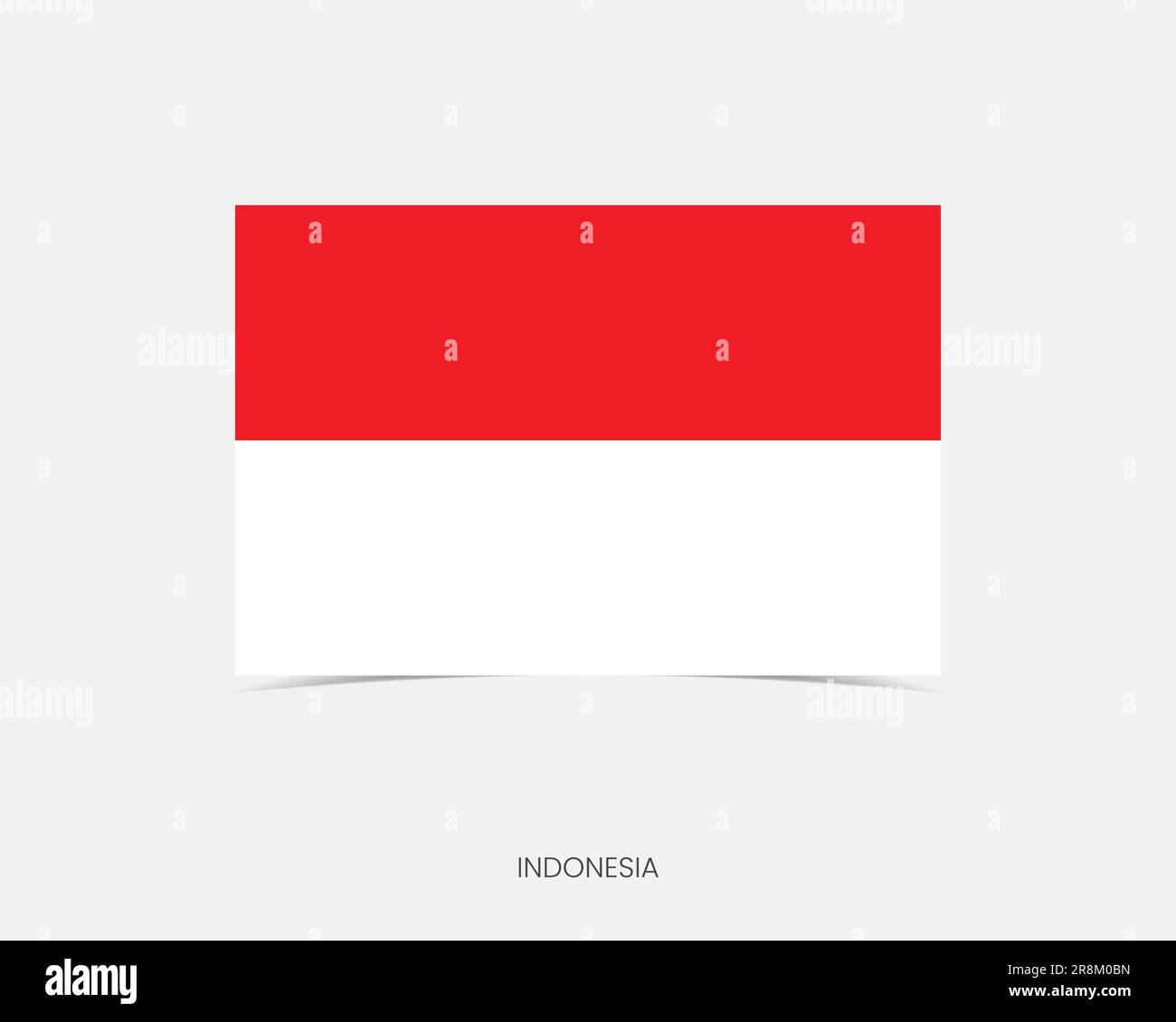 Indonesia Rectangle flag icon with shadow Stock Vector Image & Art - Alamy