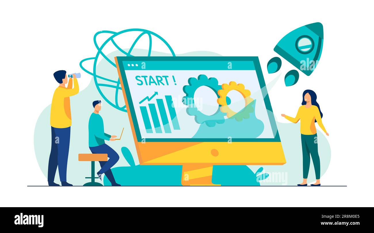 Starting new project Stock Vector Images - Alamy