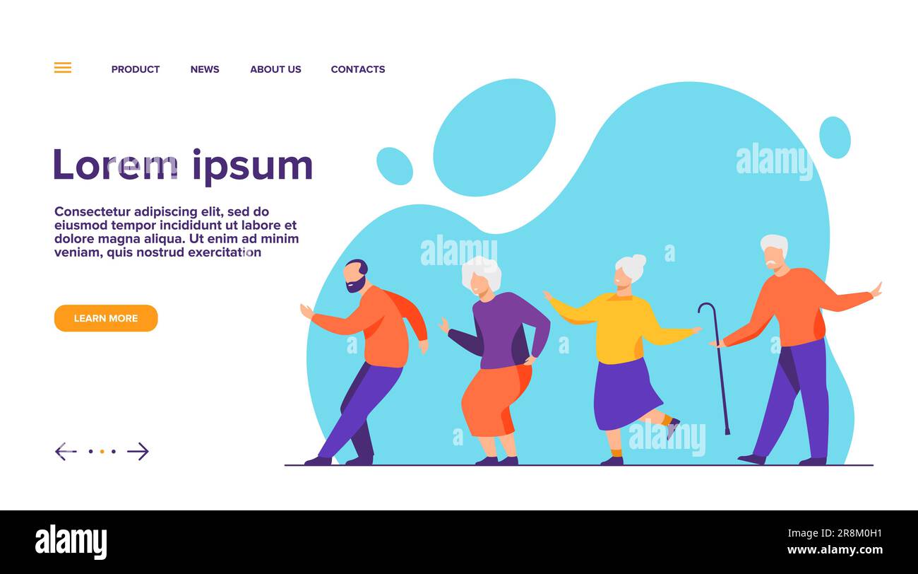 Senior woman dancing laughing Stock Vector Images - Alamy