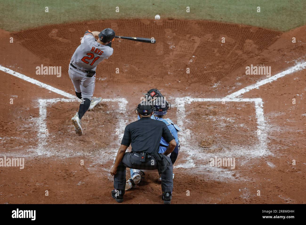 St. Petersburg, FL USA; Baltimore Orioles left fielder Austin Hays (21 ...