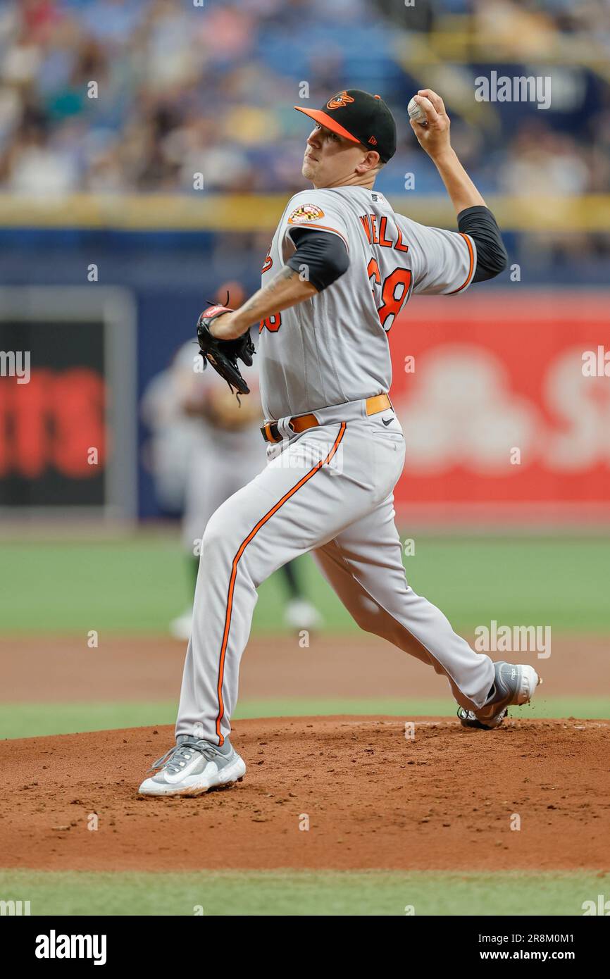 St. Petersburg, FL USA; Baltimore Orioles starting pitcher Tyler Wells ...