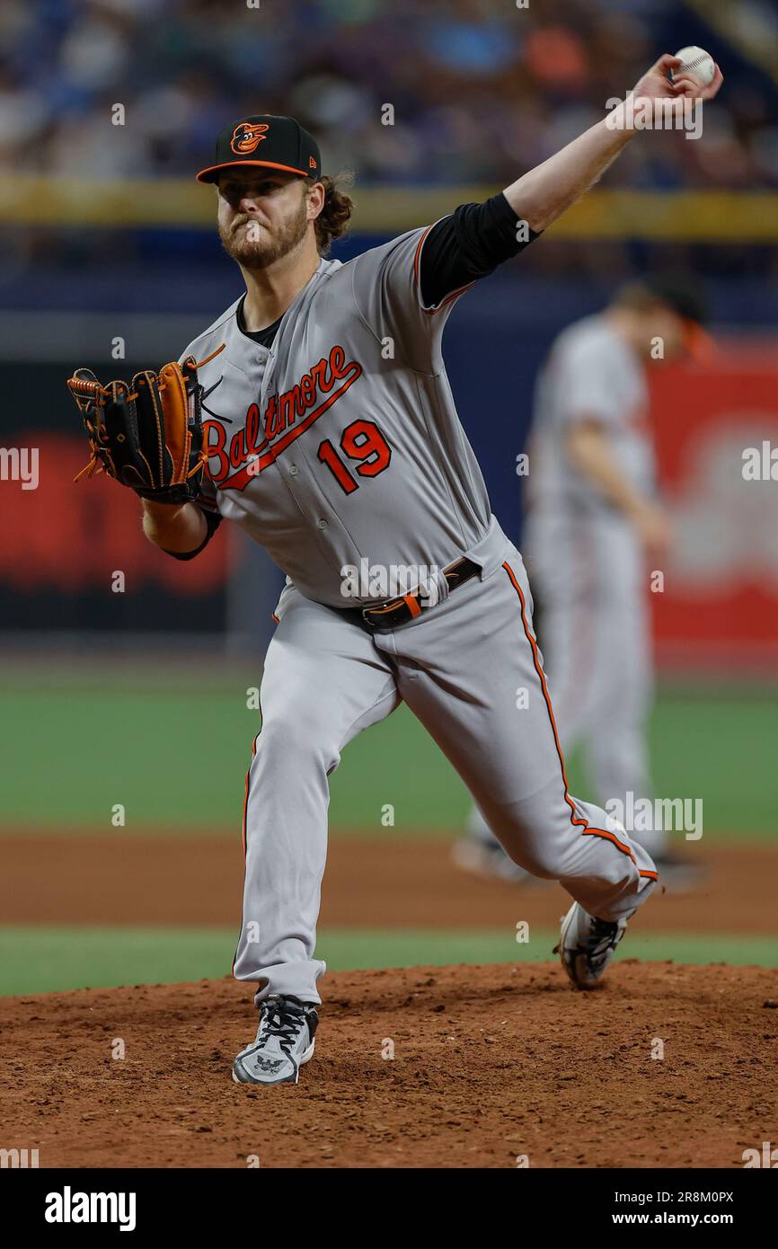 St. Petersburg, FL USA; Baltimore Orioles starting pitcher Cole Irvin ...
