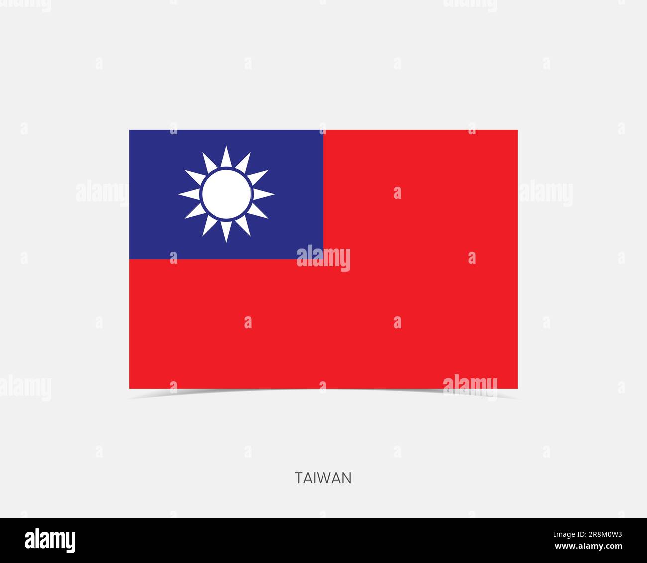 Taiwan Rectangle flag icon with shadow Stock Vector Image & Art - Alamy