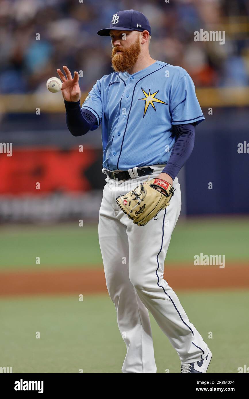 St. Petersburg, FL USA; Tampa Bay Rays relief pitcher Zack Littell (52 ...