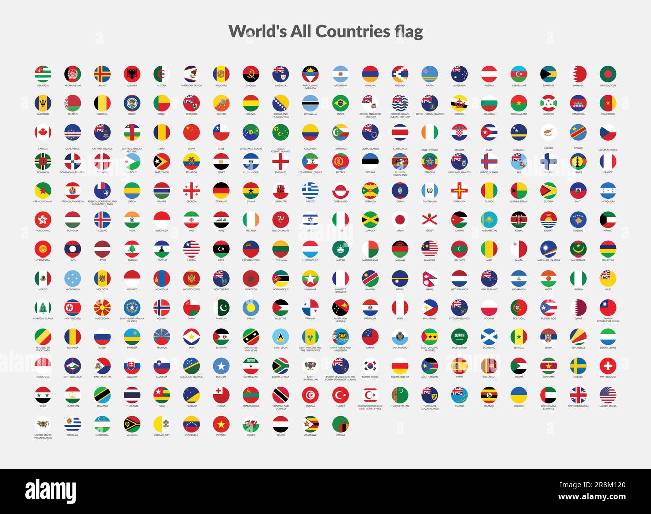 The collection of flag icons for all countries in the world Stock ...