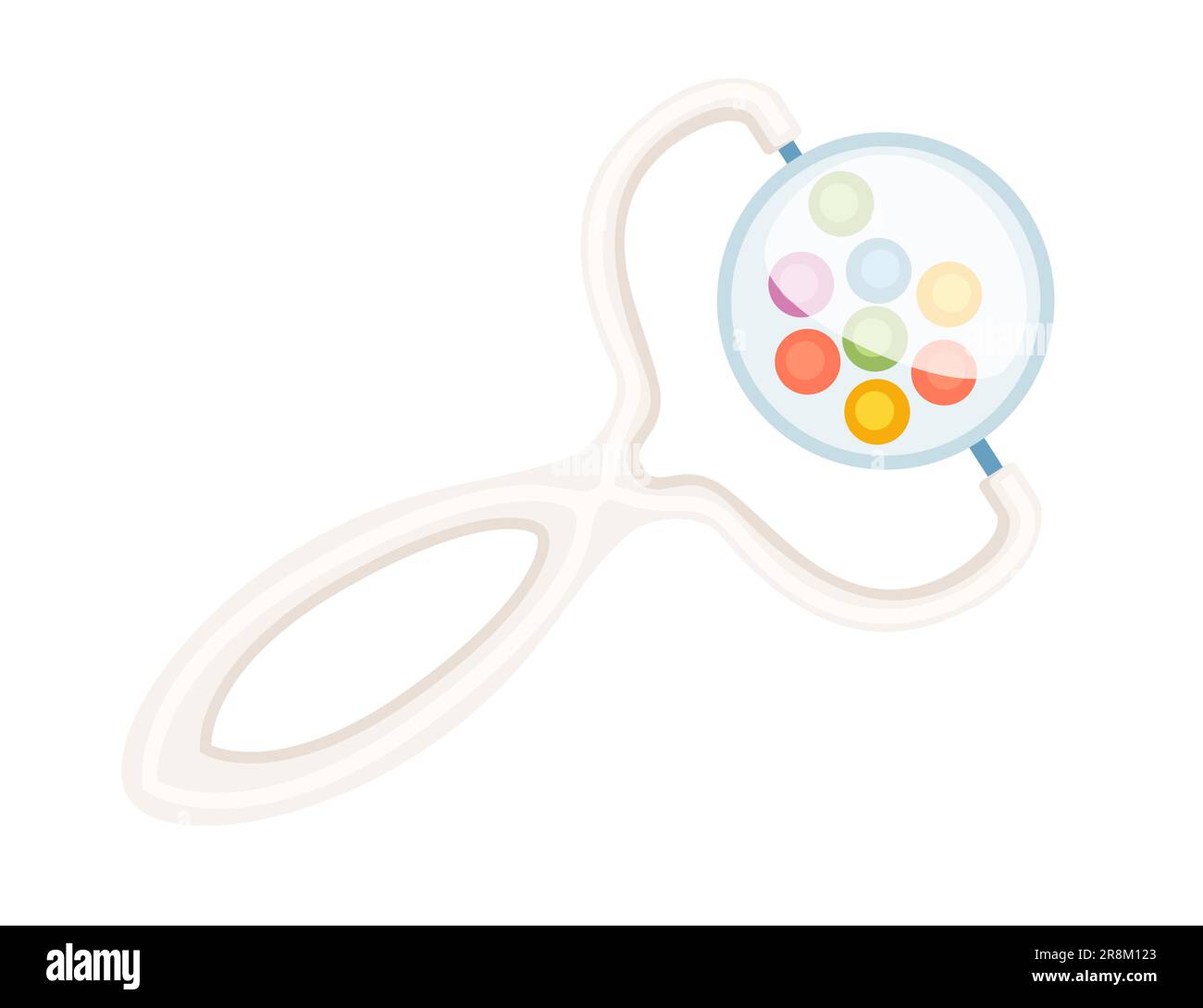 Baby rattle toy vector illustration isolated on white background Stock ...