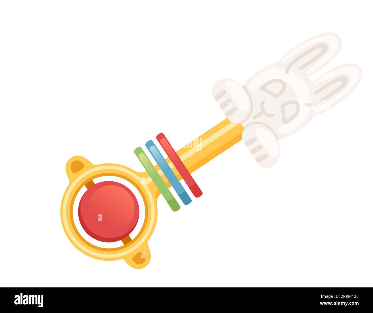 Baby rattle toy vector illustration isolated on white background Stock ...