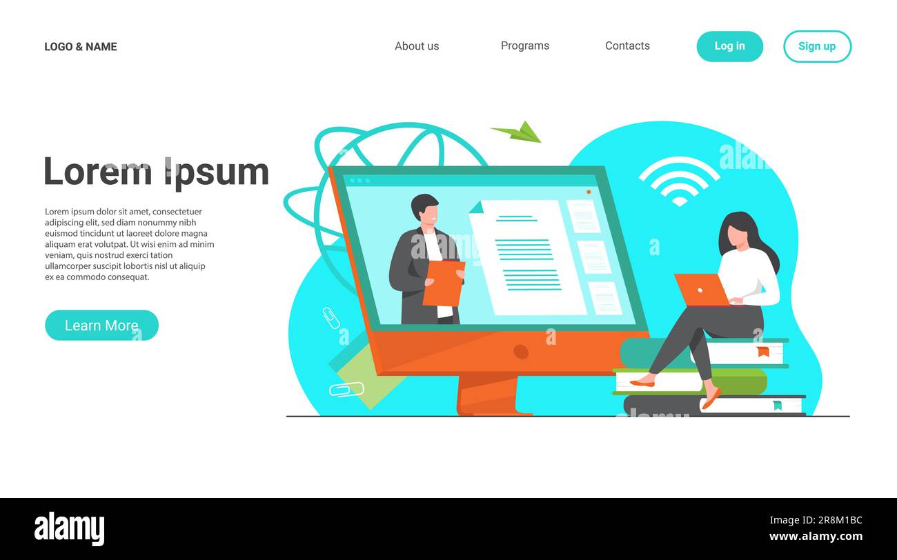 Student listening while studying Cut Out Stock Images & Pictures - Alamy