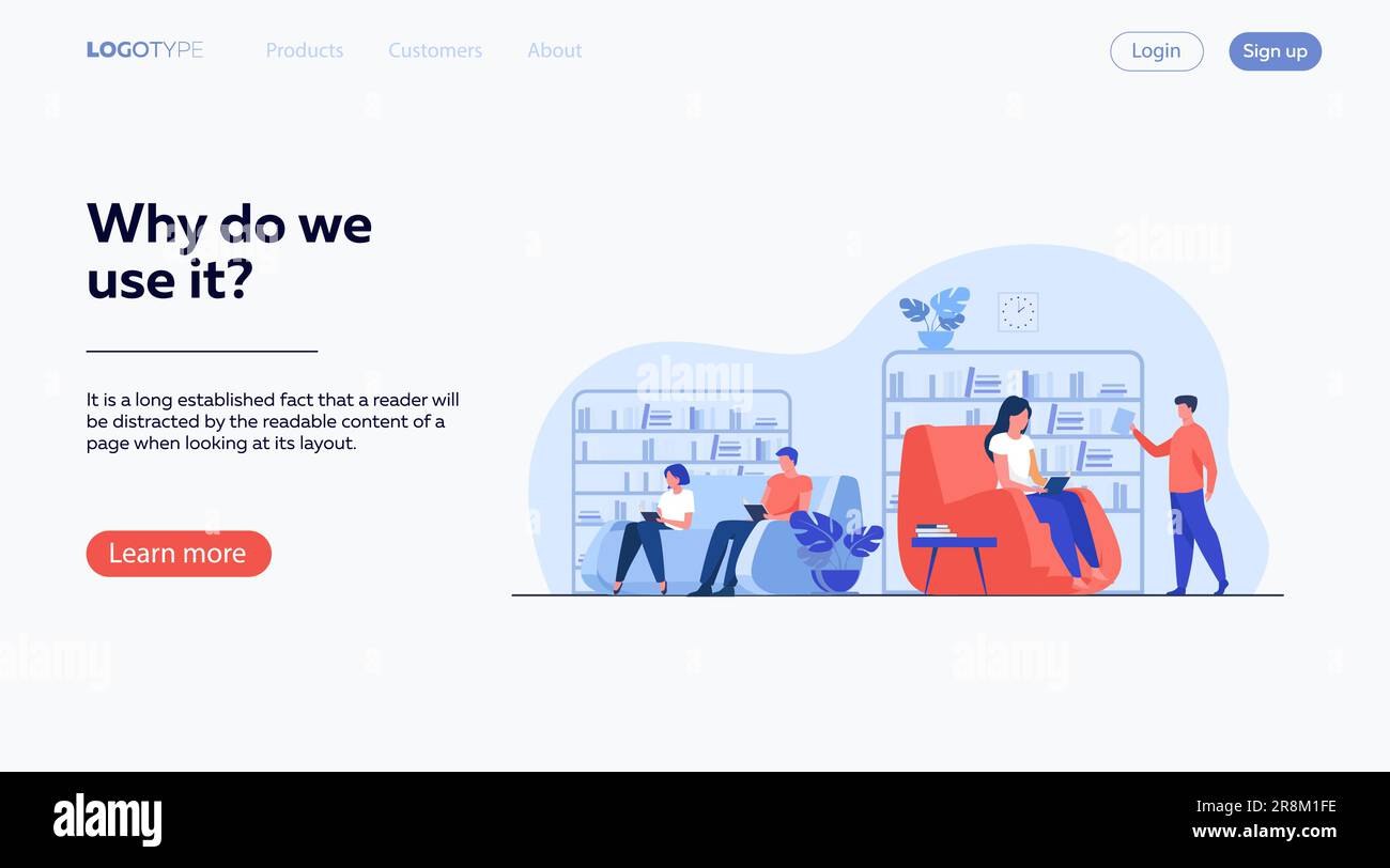 Reading room of library Cut Out Stock Images & Pictures - Alamy