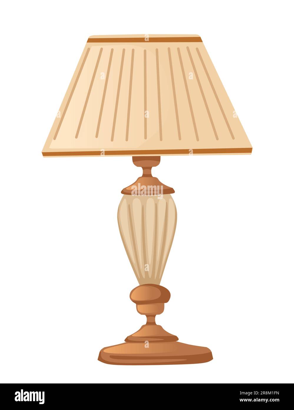 Classic style retro desk lamp vector illustration isolated on white ...