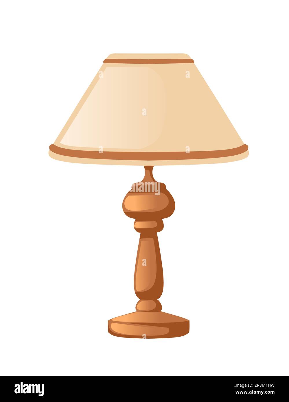 Classic style retro desk lamp vector illustration isolated on white ...