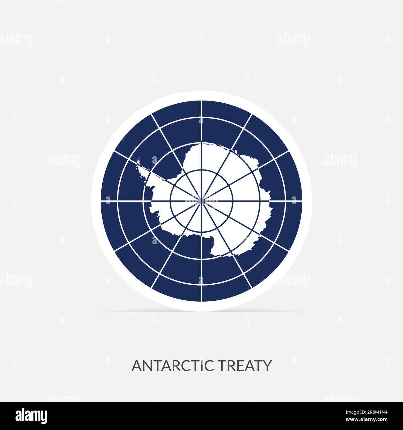 Antarctic Treaty round flag icon with shadow Stock Vector Image & Art ...