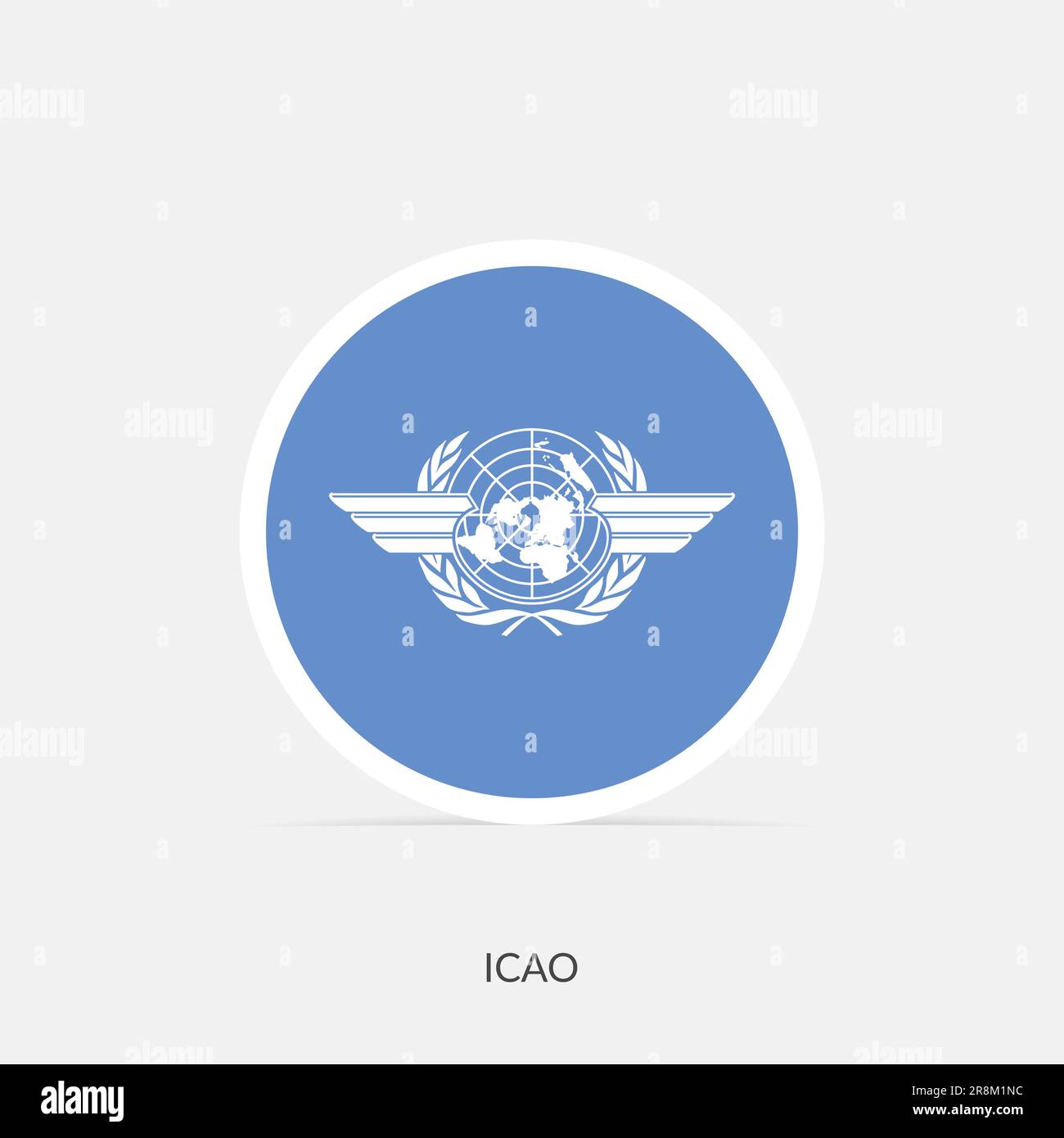 ICAO round flag icon with shadow Stock Vector Image & Art - Alamy
