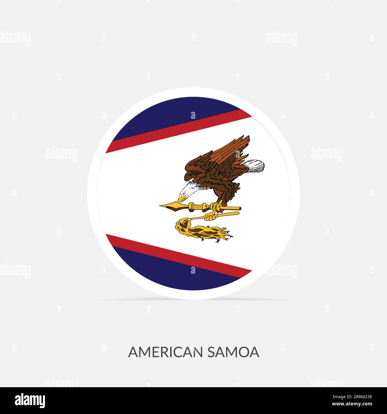 American Samoa round flag icon with shadow Stock Vector Image & Art - Alamy