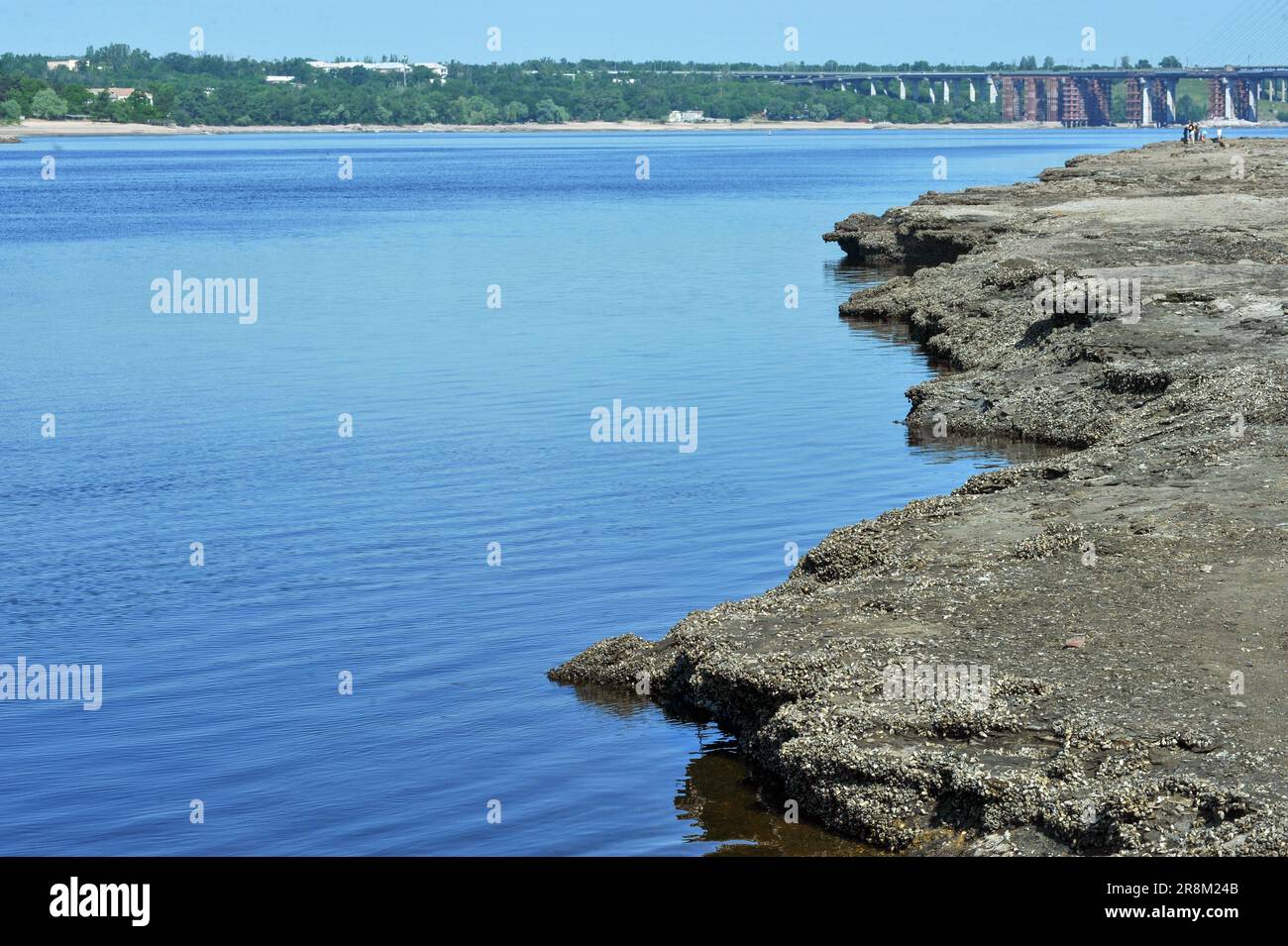 Non Exclusive: ZAPORIZHZHIA, UKRAINE - JUNE 17, 2023 - The level of ...