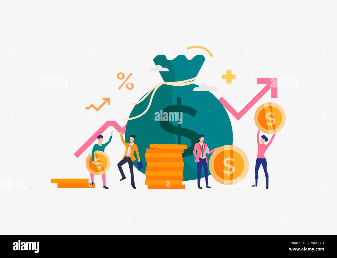 Investment increasing illustration Stock Vector Image & Art - Alamy