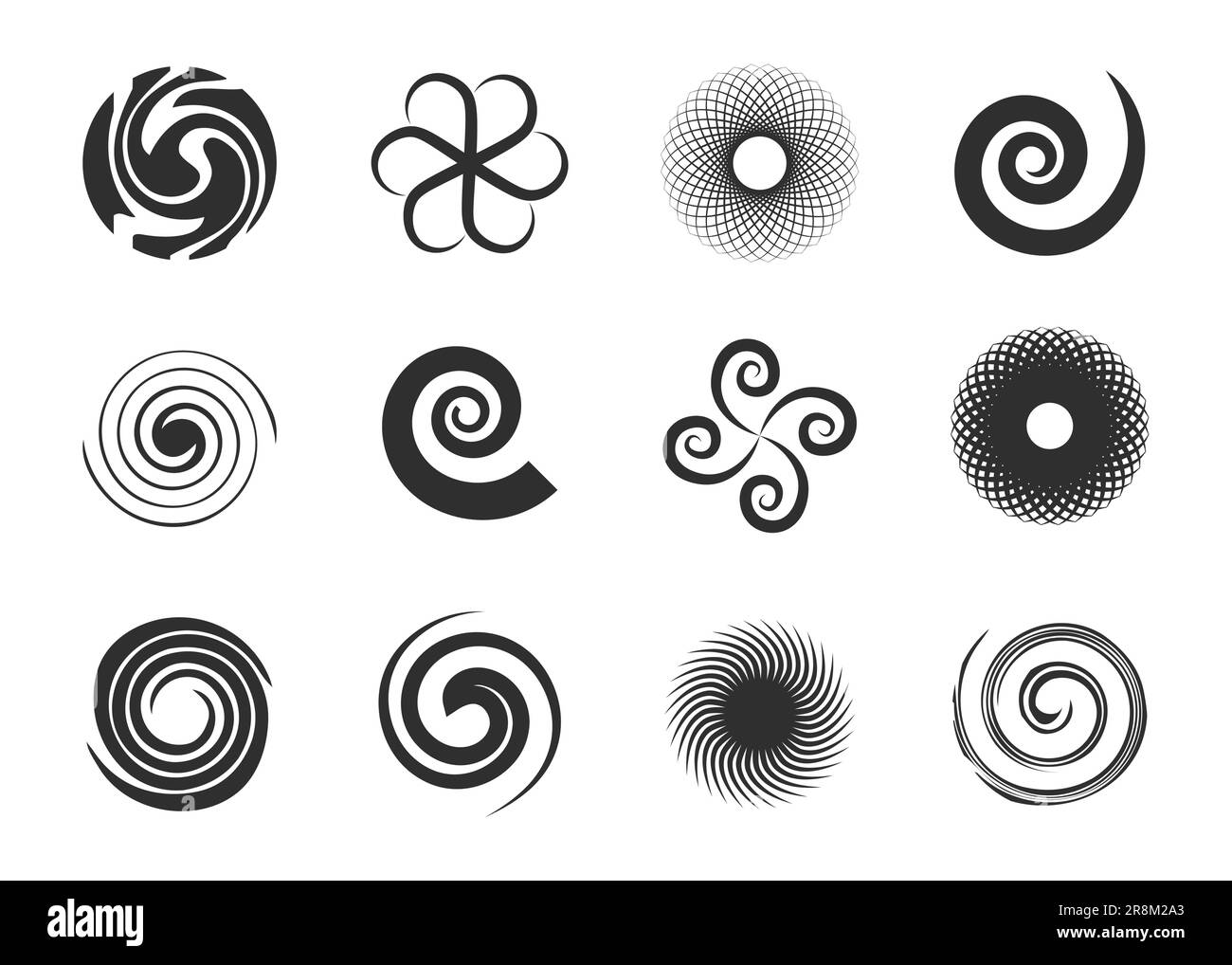 Circular swirls set Stock Vector Image & Art - Alamy