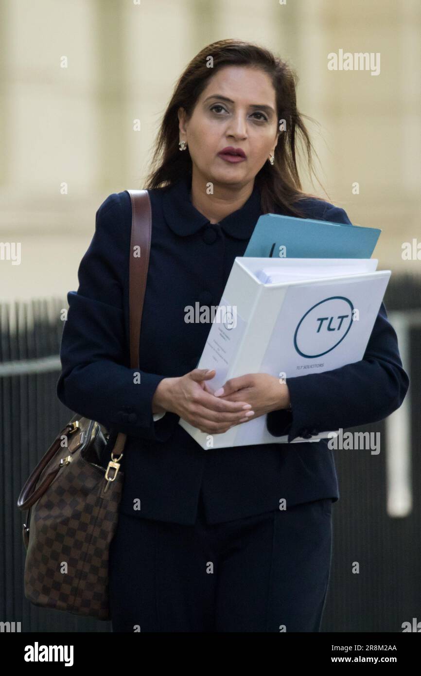London, UK. 22nd June 2023. Member of Chris Whitty's legal team ...