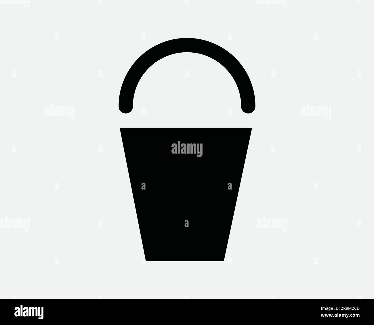 Bucket Icon. Pail Water Container with Handle Trash Garbage Can ...