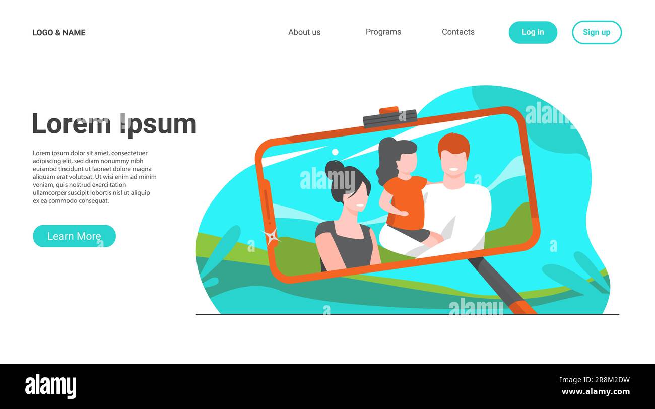 Family selfie photo on phone screen Stock Vector Image & Art - Alamy