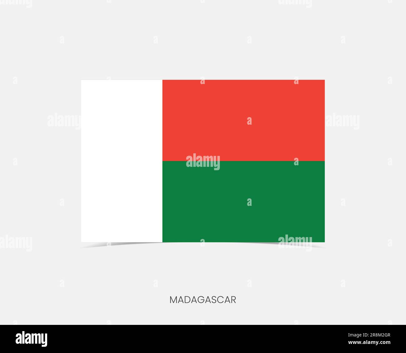 Madagascar Rectangle flag icon with shadow Stock Vector Image & Art - Alamy
