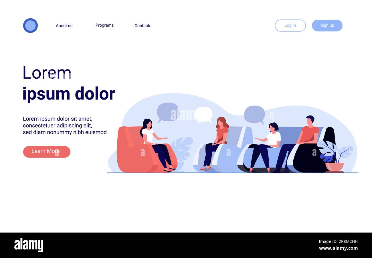 Group therapy session Stock Vector Images - Alamy